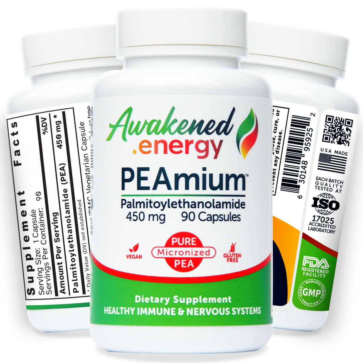 PEAmium 450mg – Palmitoylethanolamide (PEA) by Awakened.Energy