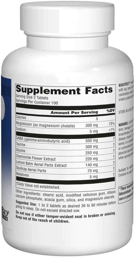 Sleep Science NightRest with Melatonin - 200 Tablets by Source Natural