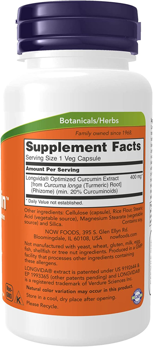 CurcuBrain™ | 400 mg | 50 Capsules by NOW Foods